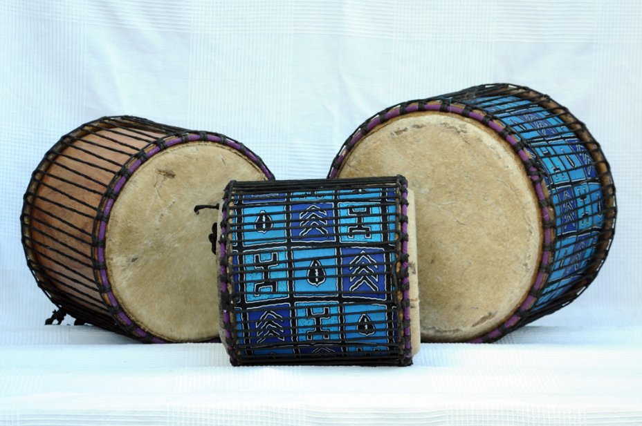 Vente set dundun - Set de mini-dununs du Ghana